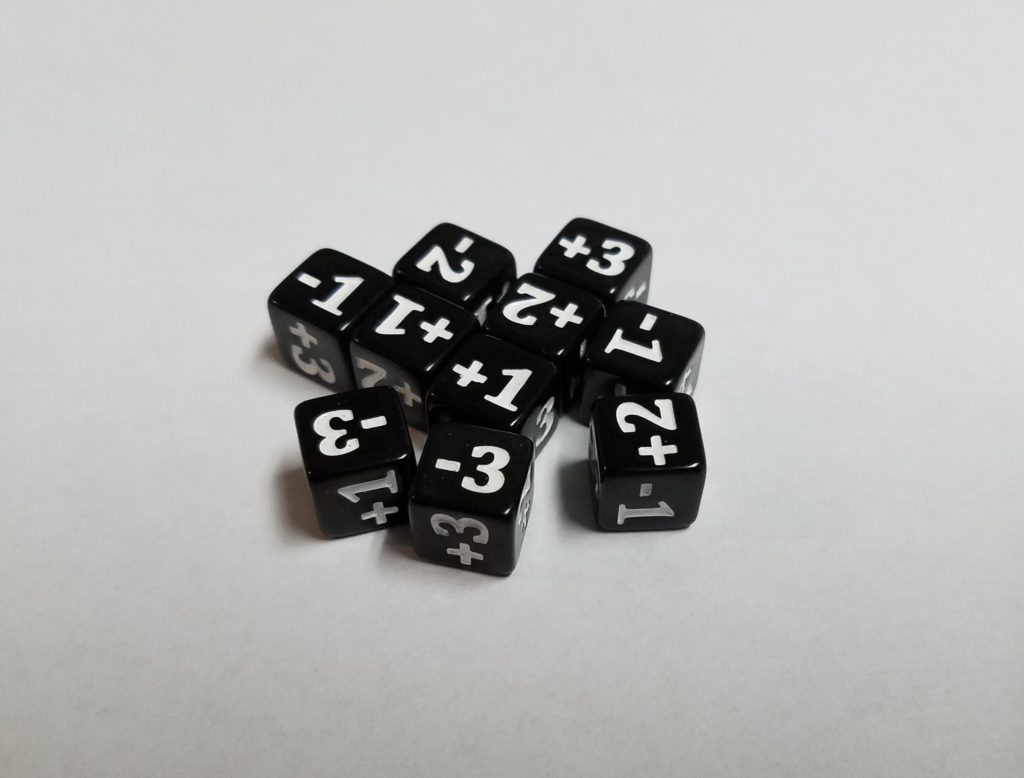 Minimalist Stats Modifier Dice – Rook Robot Gaming