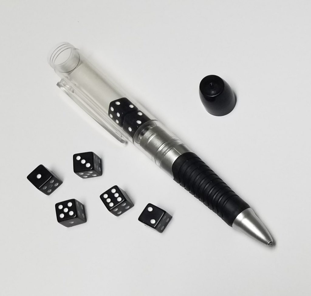 The Dice Pen – With Standard Dice – Rook Robot Gaming
