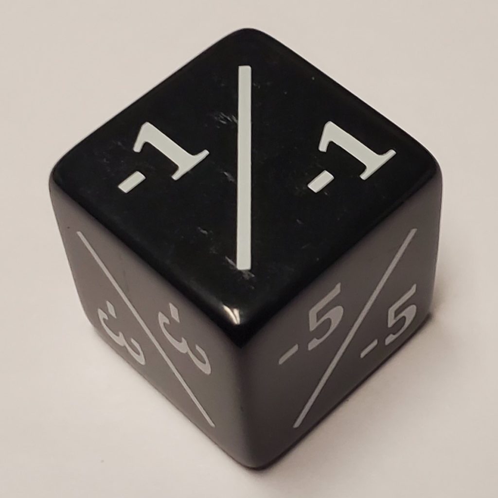 Oversized Negative Counter Dice (25mm) – Rook Robot Gaming